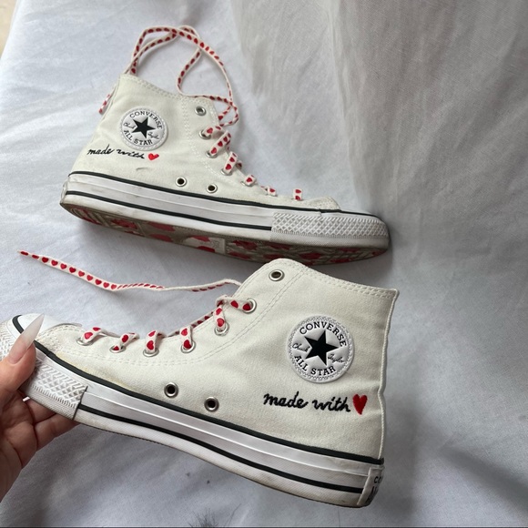 Converse | Shoes | Converse Made With Love High Top Sneakers | Poshmark